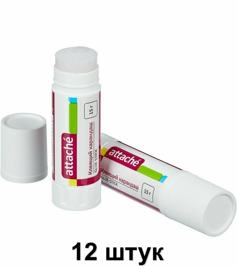 Attache Клей-карандаш Extra, 15 г, 12 шт