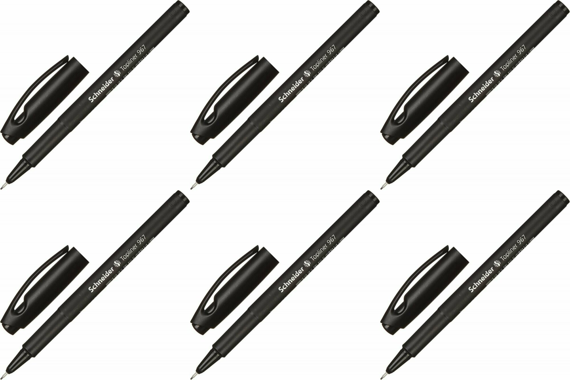 Schneider Ручка-линер Topliner, черный, 0,4 мм, 6 шт