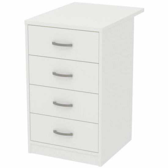 Тумба Меб-фф приставная белого цвета ТС-27+С29