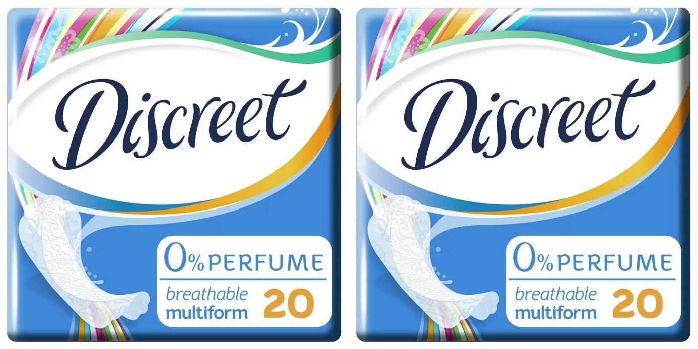 Discreet Прокладки ежедневные Air Multiform, 20 шт/уп, 2 уп