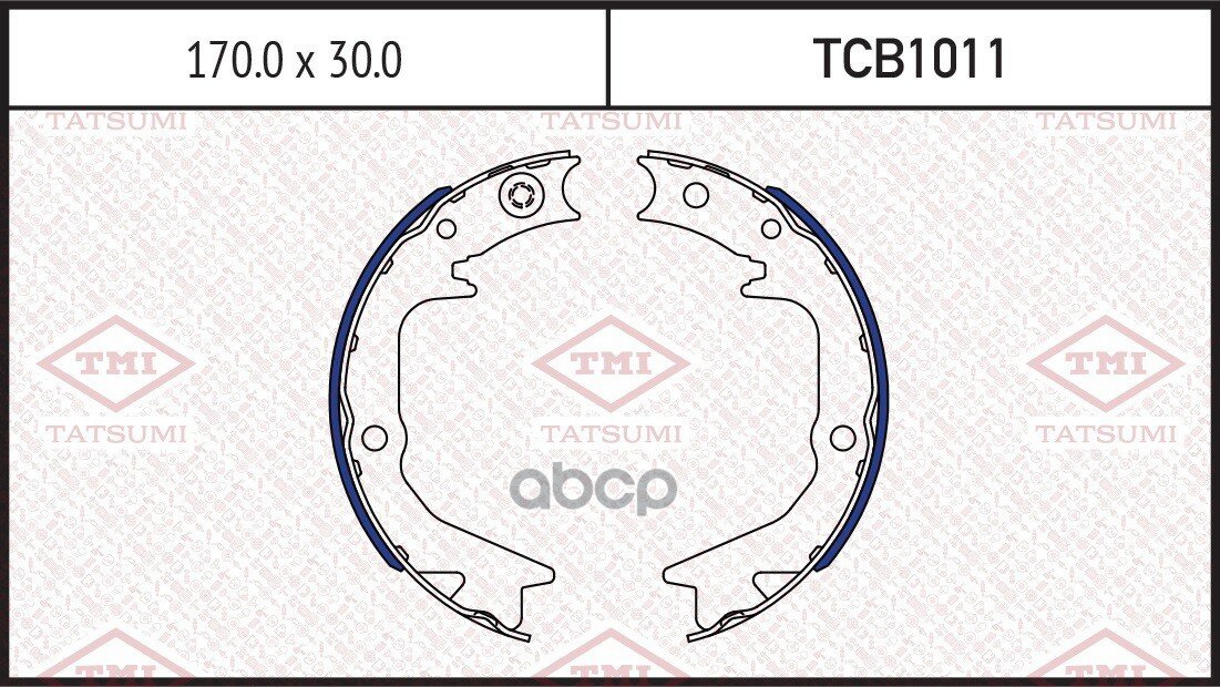 Колодки тормозные барабанные TATSUMI арт. TCB1011