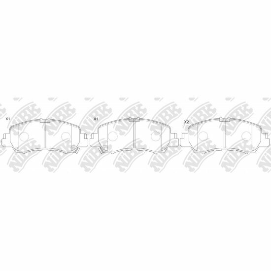 Колодки тормозные дисковые Nibk PN3816, 4 шт