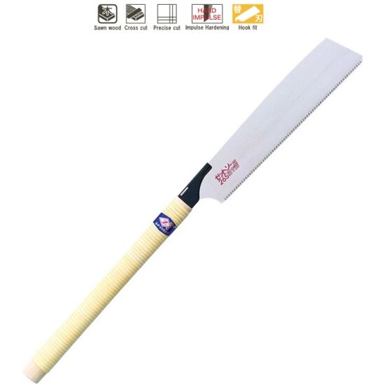 Ножовка Zetsaw Kataba Z.15003, для поперечного пиления твёрдой древесины длина полотна 265 мм, шаг зубьев 15TPI, толщина 0,6 мм