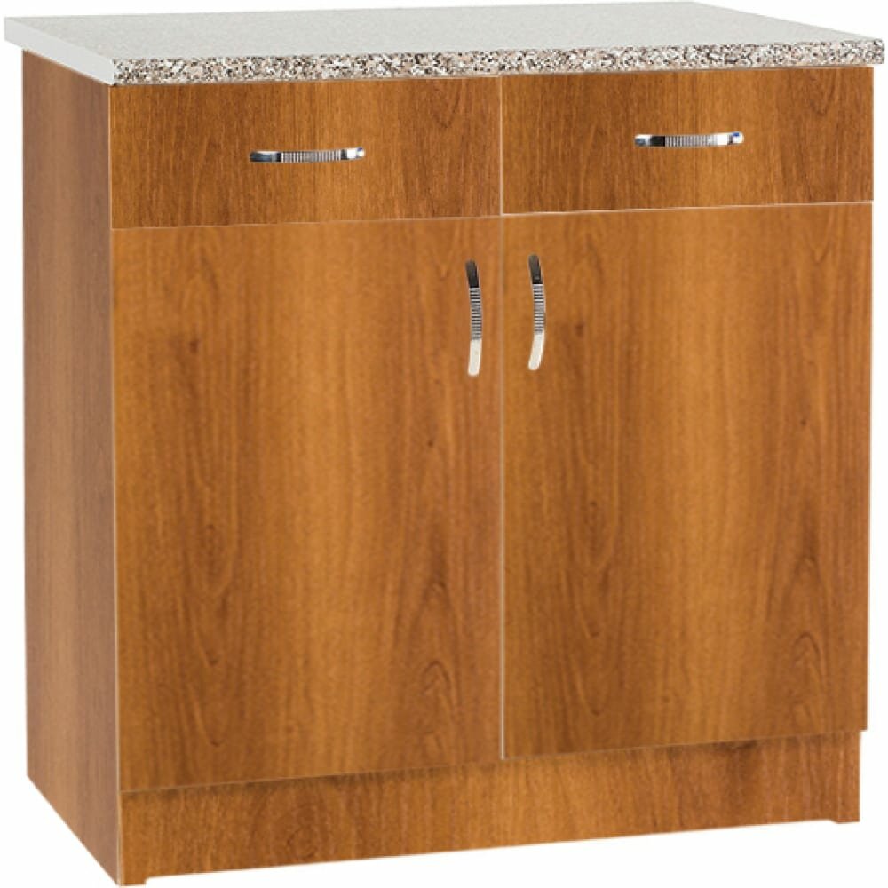 Рабочий стол SANTREK ширина 80 см цвет ольха 2 ящика, стол гранит ЛДСП 20165