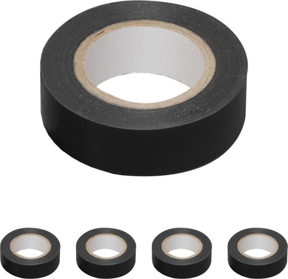 Изолента ПВХ IEK 15 мм 20 метров черная (комплект из 4 шт)