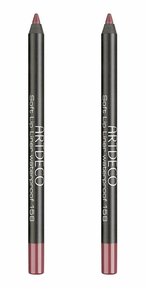ARTDECO Водостойкий карандаш для губ Soft Lip Liner Waterproof тон 158, 1,2 г, 2 шт