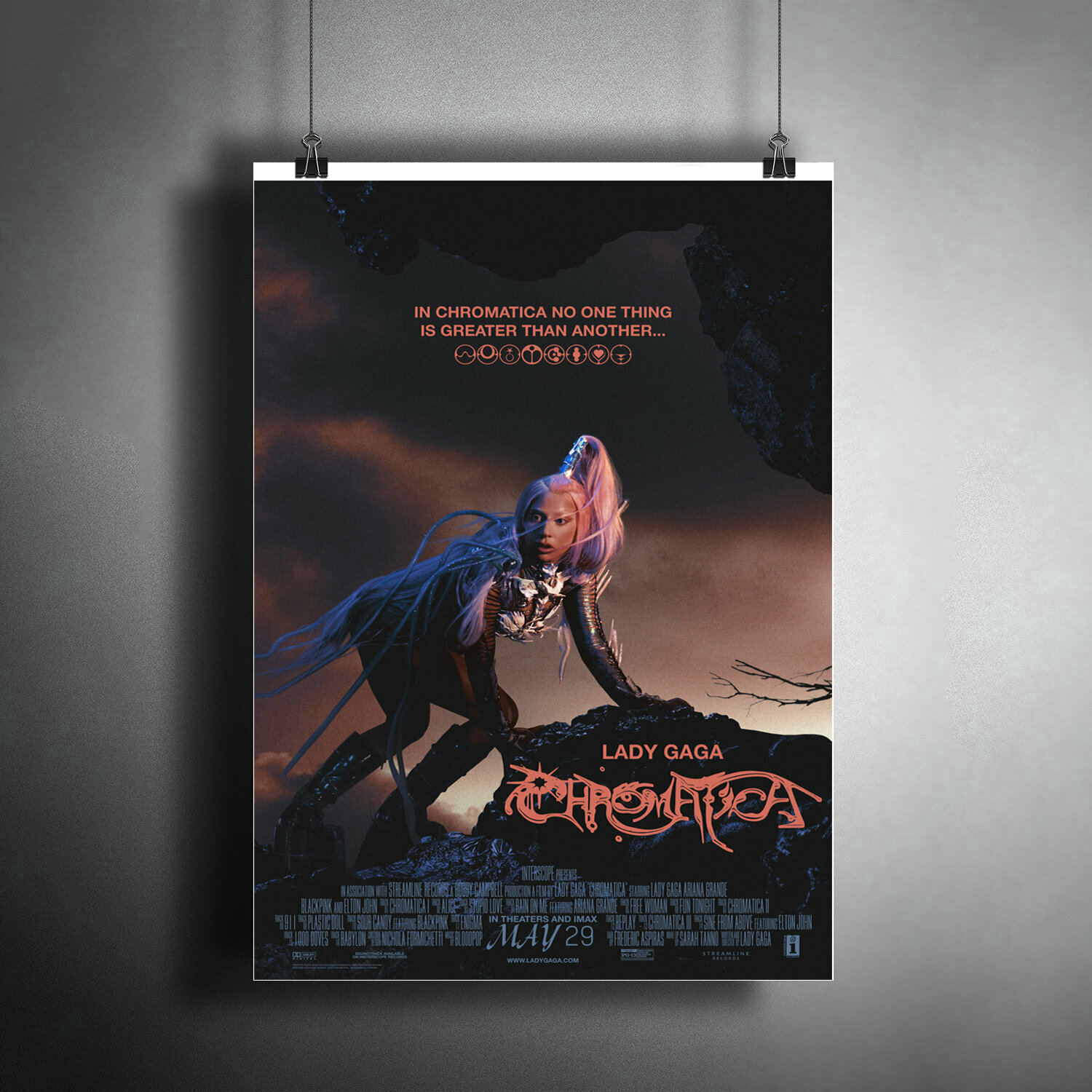 Постер плакат для интерьера "Музыка: Американская певица, автор песен и актриса - Lady Gaga (Леди Гага)" / A3 (297 x 420 мм)