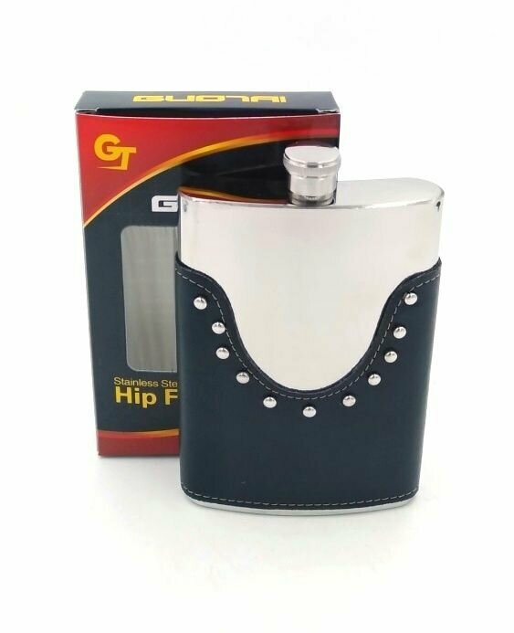 Фляжка 266мл 9oz rожа клепки из нержавеющей стали , плоская мужская походная армейская, фляга для воды для алкоголя, сувенир подарок мужчине на день рождения, новый год, 23 февраля парню папе мужу другу