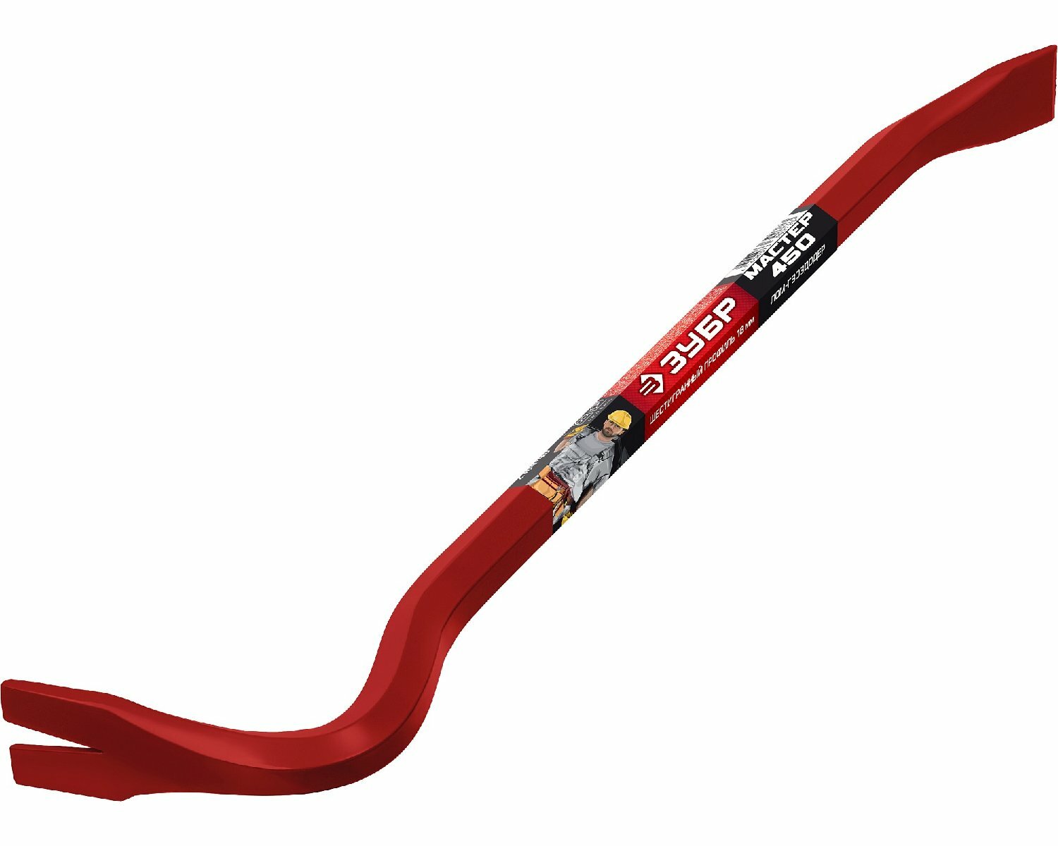 Лом-гвоздодер, 450 мм, 18 мм, шестигранный усиленный, ЗУБР (2164-45)