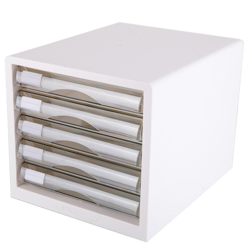 Бокс с выдвижными лотками Deli E9777Wh, 5 выдвижн лотков белый 1696476