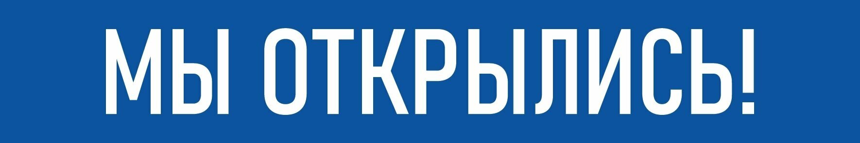 Баннер 3х0,5м "Мы открылись", для оформления мест продаж, вывеска на магазин, рекламный плакат, табличка-указатель с люверсами