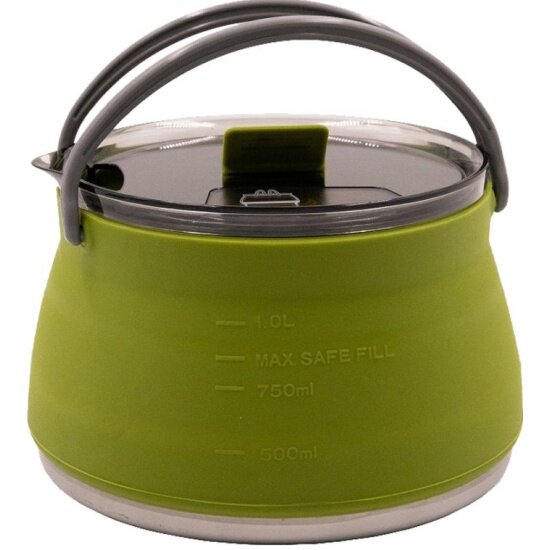 Чайник Tramp складной силиконовый 1л, оливковый