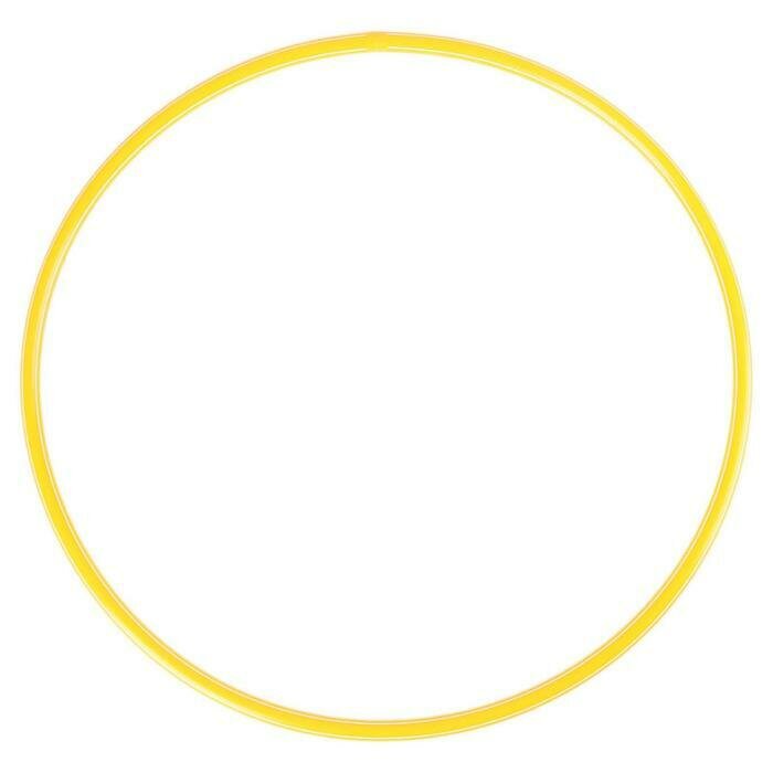 Обруч, диаметр 60 см, цвет жёлтый