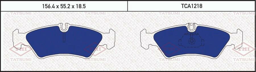 TATSUMI TCA1218 колодки дисковые задние!\ MERCEDES Sprinter 95>, VW LT 96>