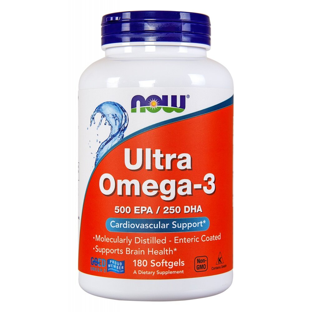 NOW Ultra Omega-3, 180 гелевых капсул