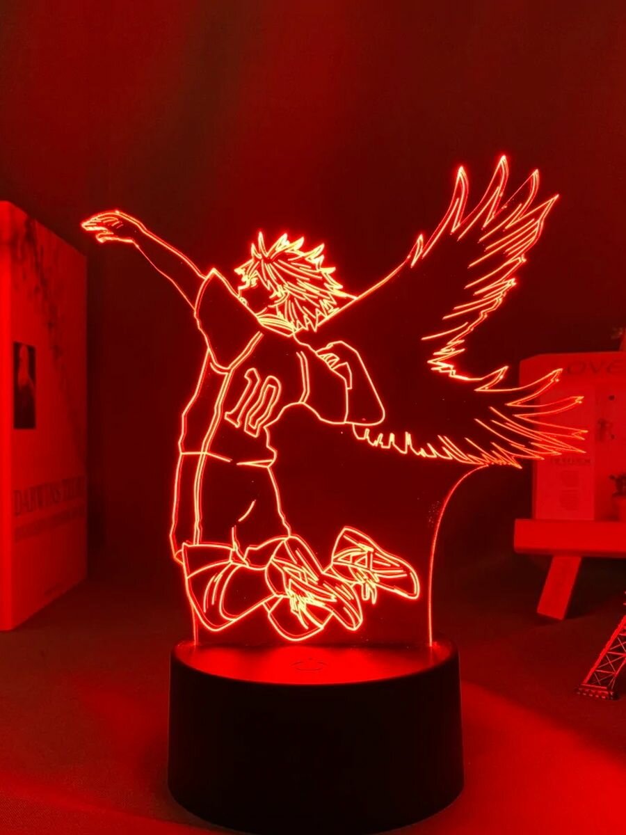 Ночник Аниме Волейбол - Anime Haikyu. Подарок фанату аниме и манги — декор в комнату с любимыми персонажами, в стиле отаку и японской анимации.