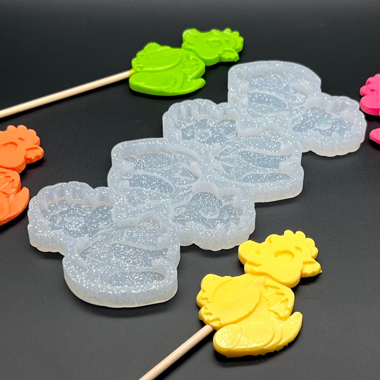 Силиконовая форма молд для леденцов и шоколада Дракон