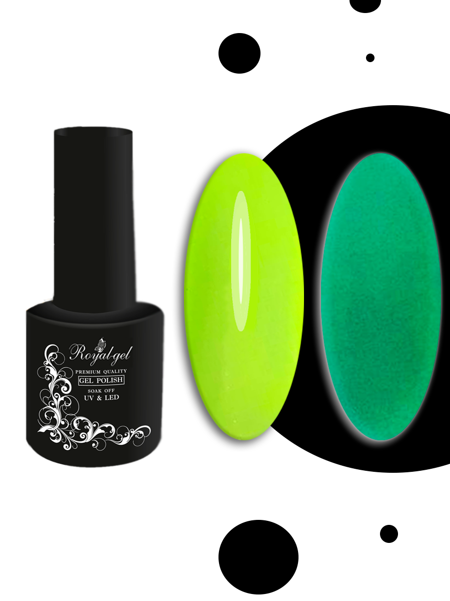 База Royal-gel камуфлирующая "Неон GLOW IN DARK" 10 мл. NGD01