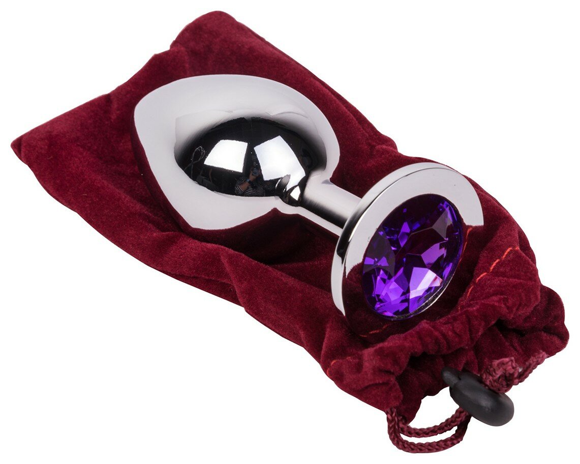 Анальная пробка Erotic Fantasy "Violet Dream", металл, с кристаллом, 330г