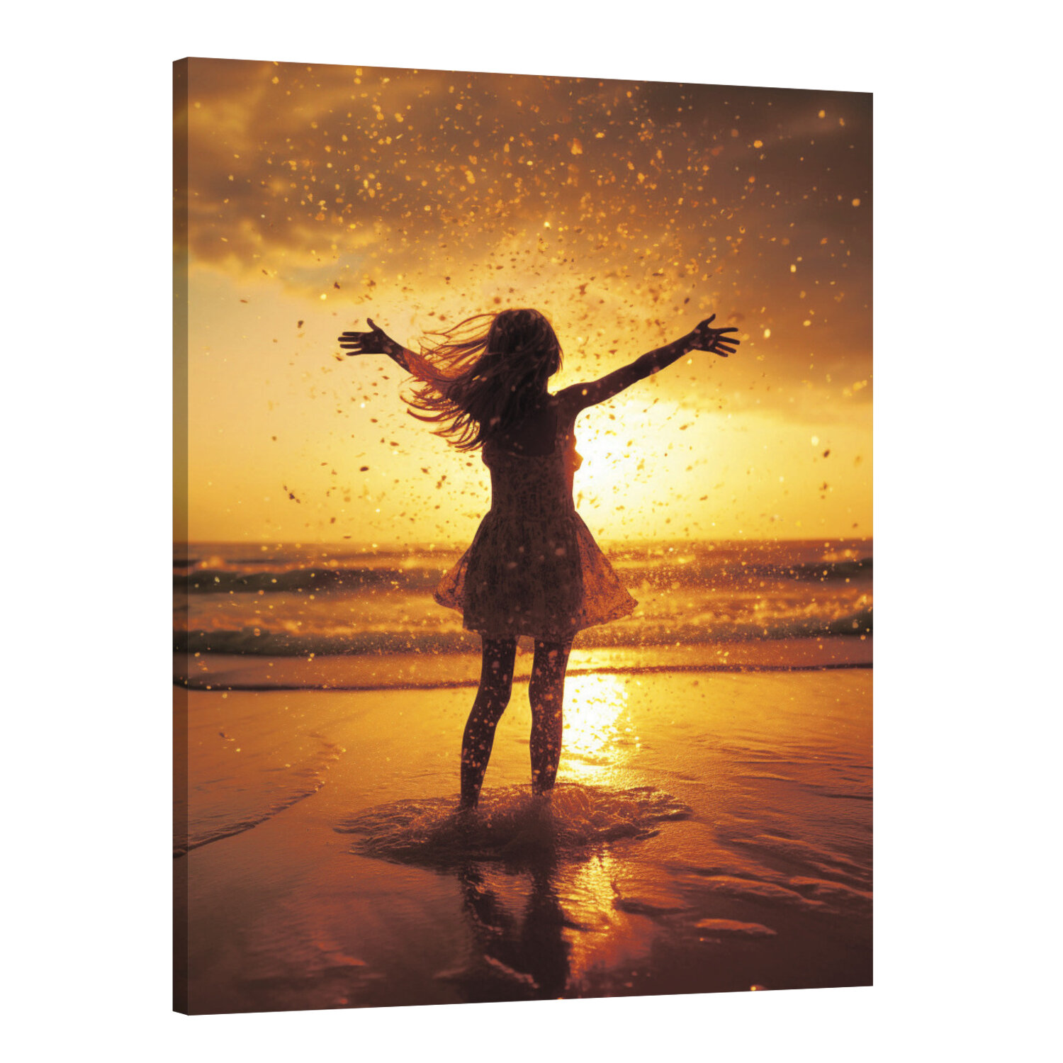 Интерьерная картина 50х70 "Девочка и море"