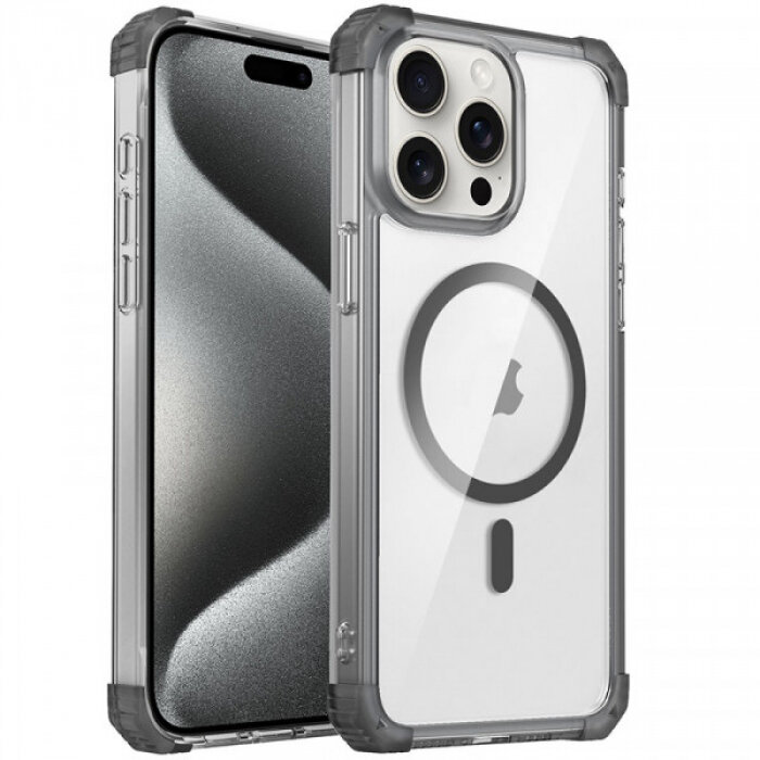 Nature Magnetic Прозрачный противоударный чехол с поддержкой MagSafe для iPhone 15 Pro Max