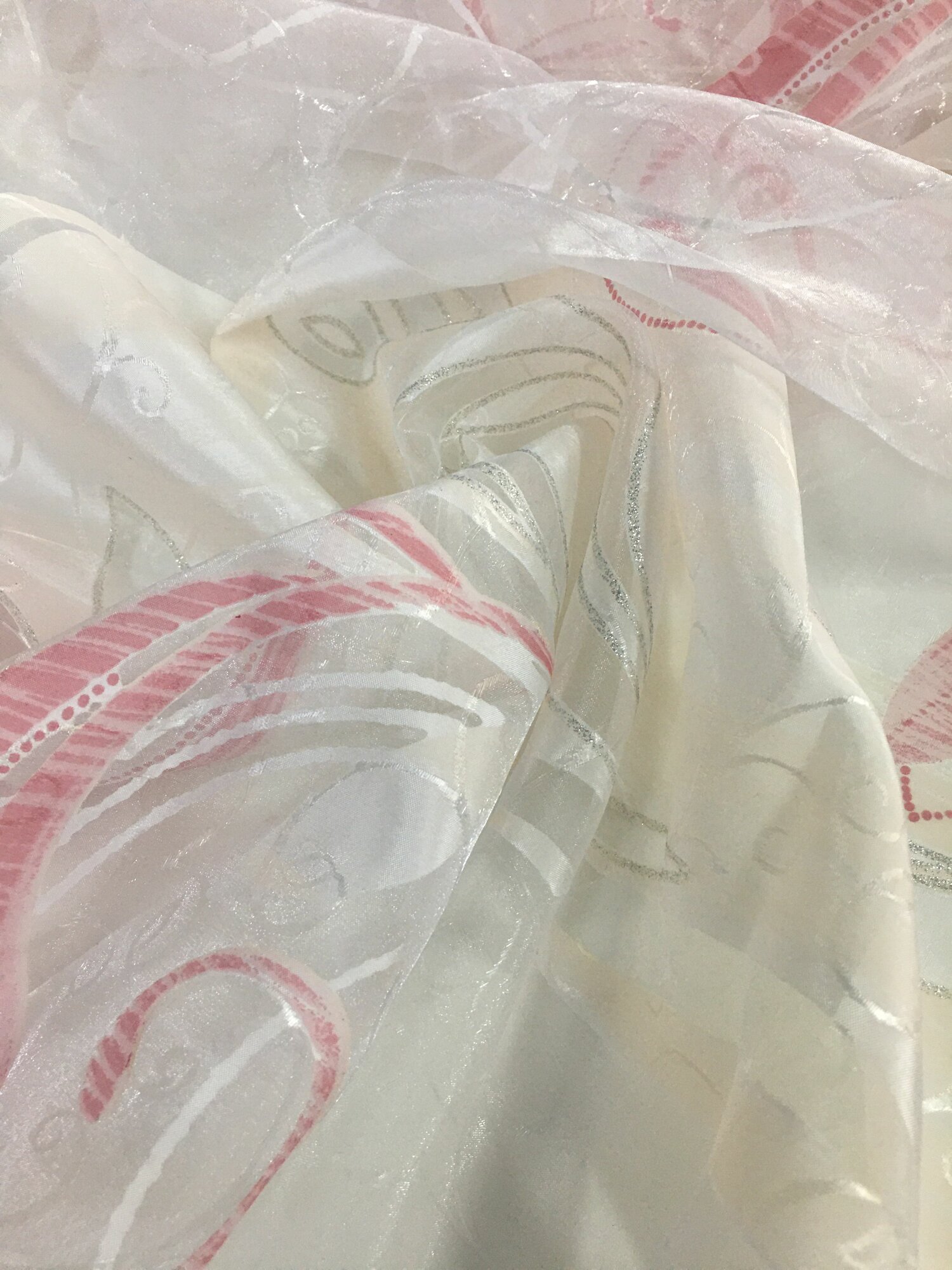 Тюль органза Деворэ муар с люрексом