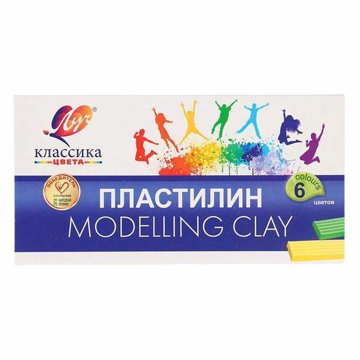 Пластилин Классика, 6цв, 120 грамм, со стеком, в карт. кор. ЛУЧ