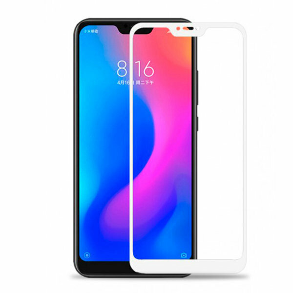 Защитное стекло для Xiaomi Redmi Note 6 Pro полноэкранное белое 3D