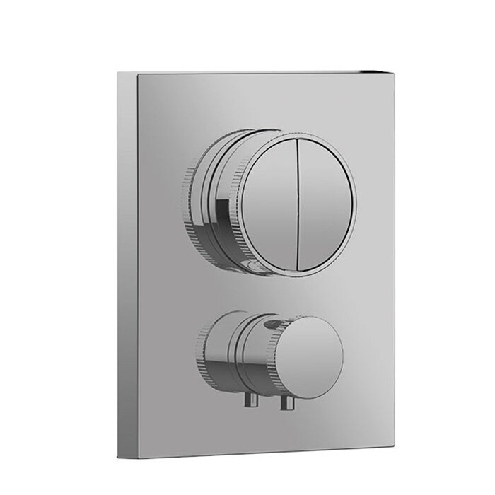 Смеситель для душа, Almar, Core, тип открывания воды-нажимной (кнопки), тип регулирования воды-термо