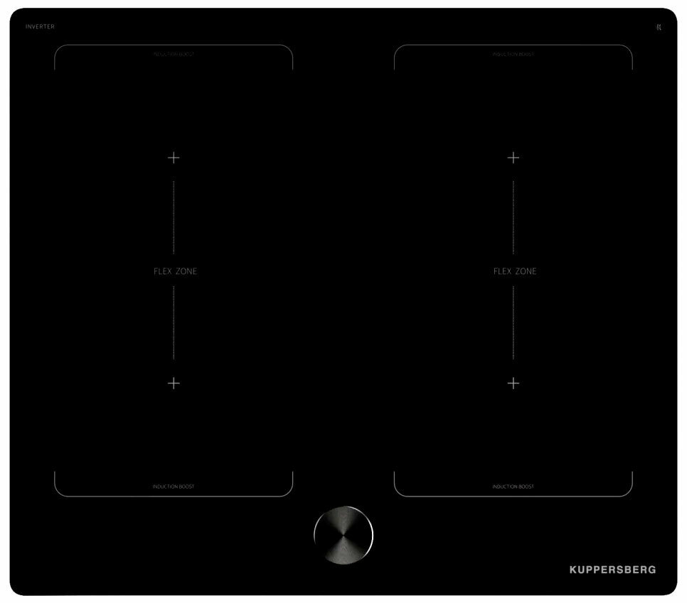 Электрическая варочная панель Kuppersberg ICI 628 59 см, 4 конфорки стеклокерамика, черный