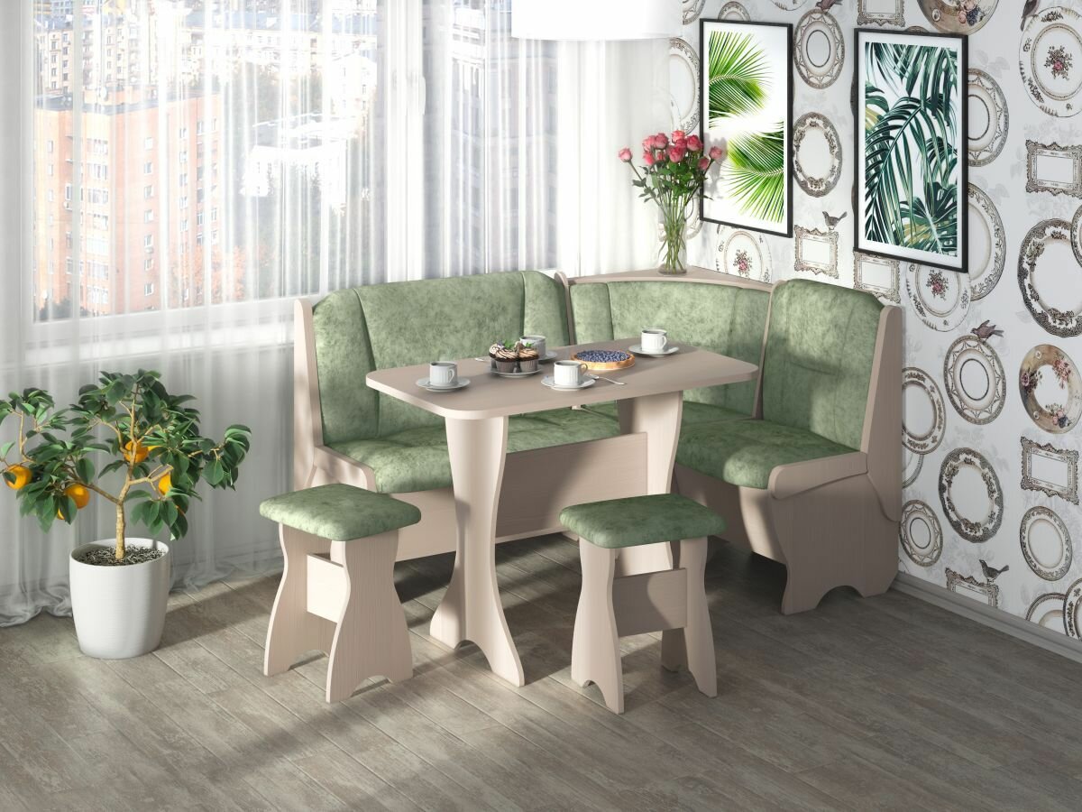 Кухонный уголок Оливия Бодего Светлый/В. Мохито/Бодего Светлый