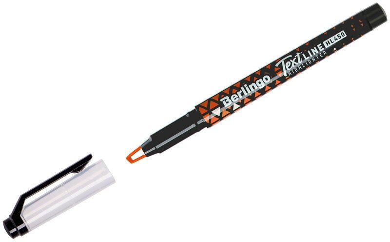 2 штуки Маркер-текстовыделитель Berlingo Textline HL450 0.5-4мм, оранжевый