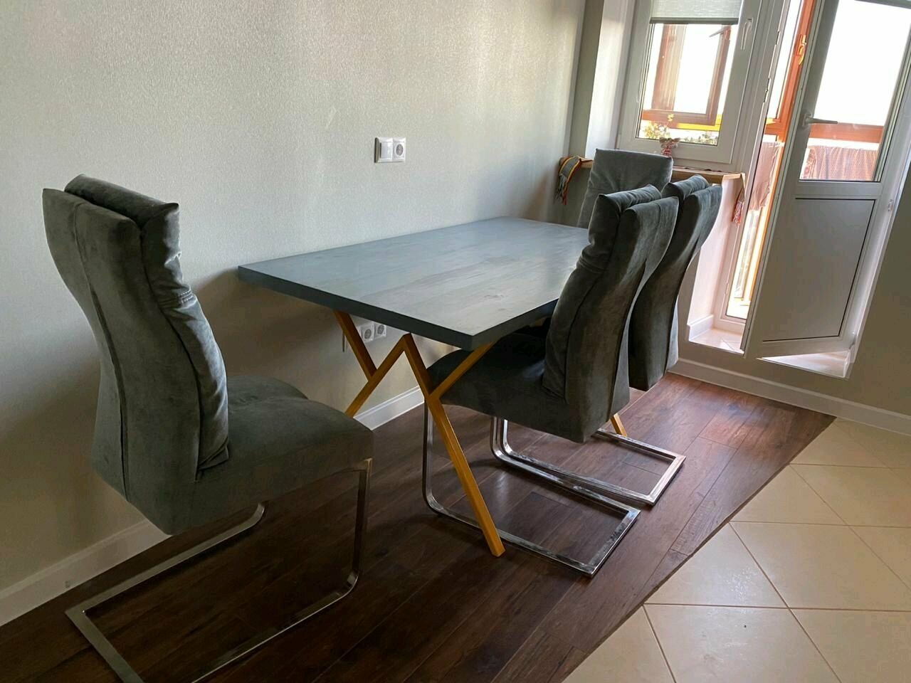 Стол "EasyLOFT" в стиле лофт, обеденный, массив хвойных пород, 170х80х75 см.
