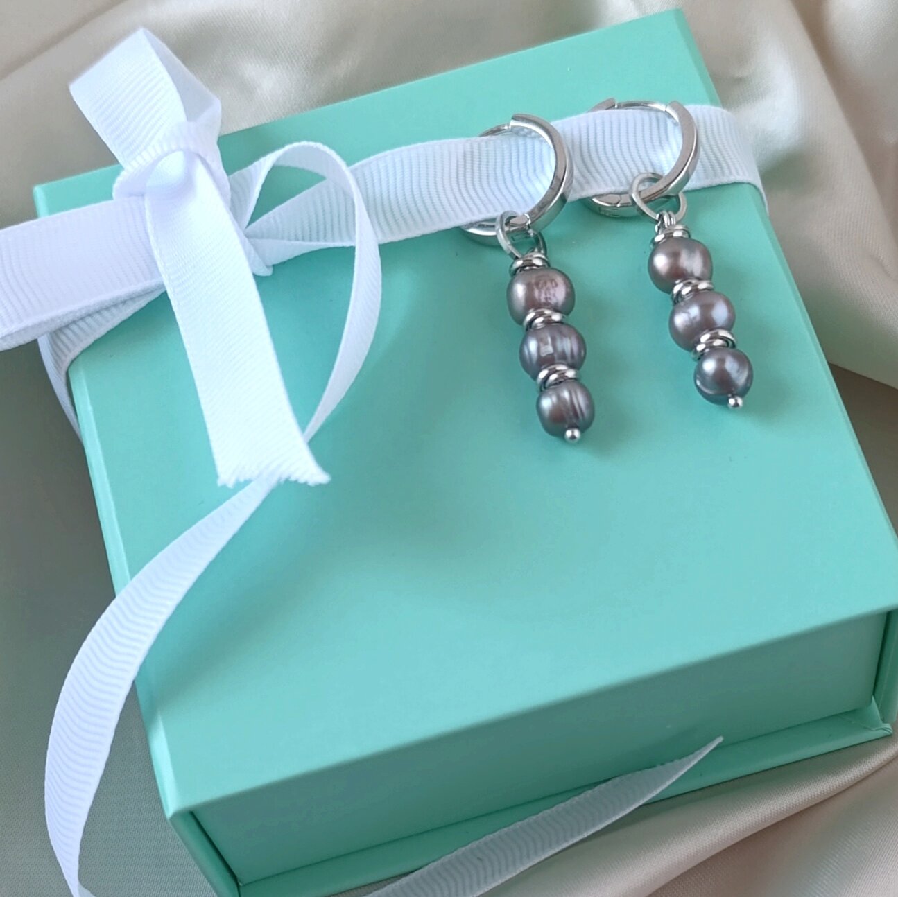 Серьги с подвесками, жемчуг культивированный