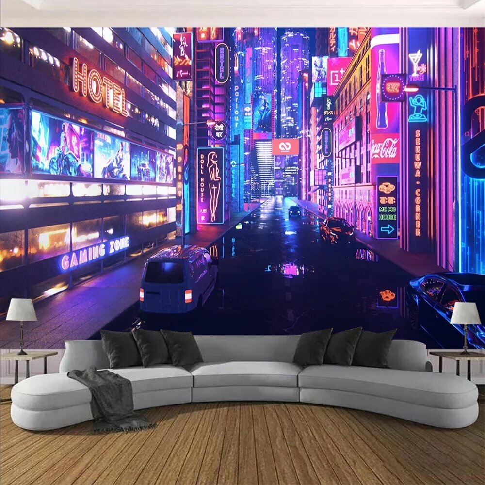 Гобелен Cyberpunk Город Будущего 400x230 см, Цвет 9
