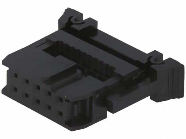 Вилка NINIGI AWP-10ZZ, "мама", на шлейф, 1,27 мм, позолота, 1 шт