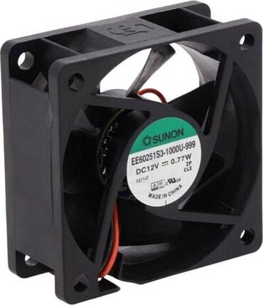 Вентилятор осевой SUNON EE60251S3-1000U-999 12В DC 60x60х25мм подшипник скольжения 27,1куб. м/ч 16,7дБА 1шт