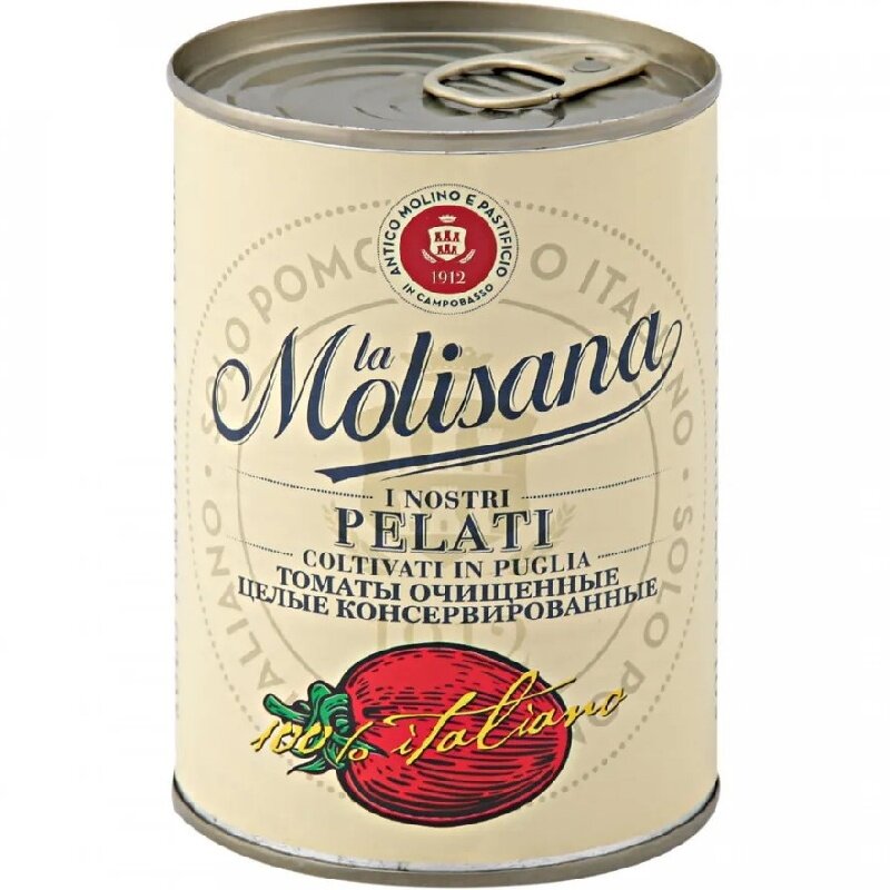Томаты LA MOLISANA "Pelati" очищенные целые консервированные /жесть/ 400г