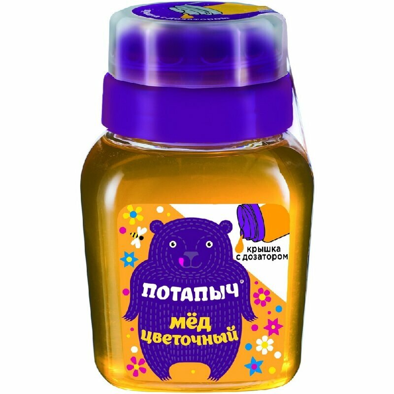 Мед потапычъ Цветочный с дозатором /пэт/ 500г