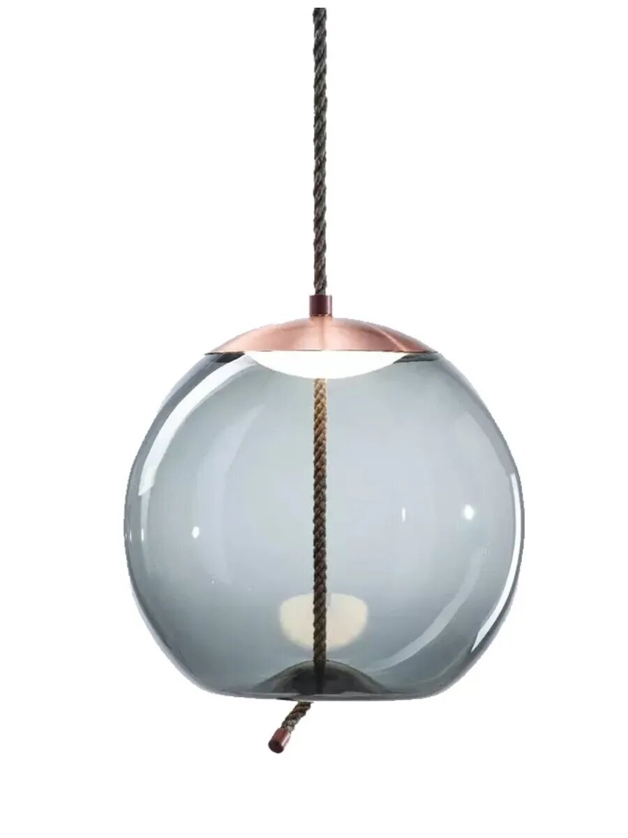 Подвесной светильник newrgy lighting 9966/CBL, латунь, синий, цоколь LED, 5 Вт, свет теплый белый, для гостиной