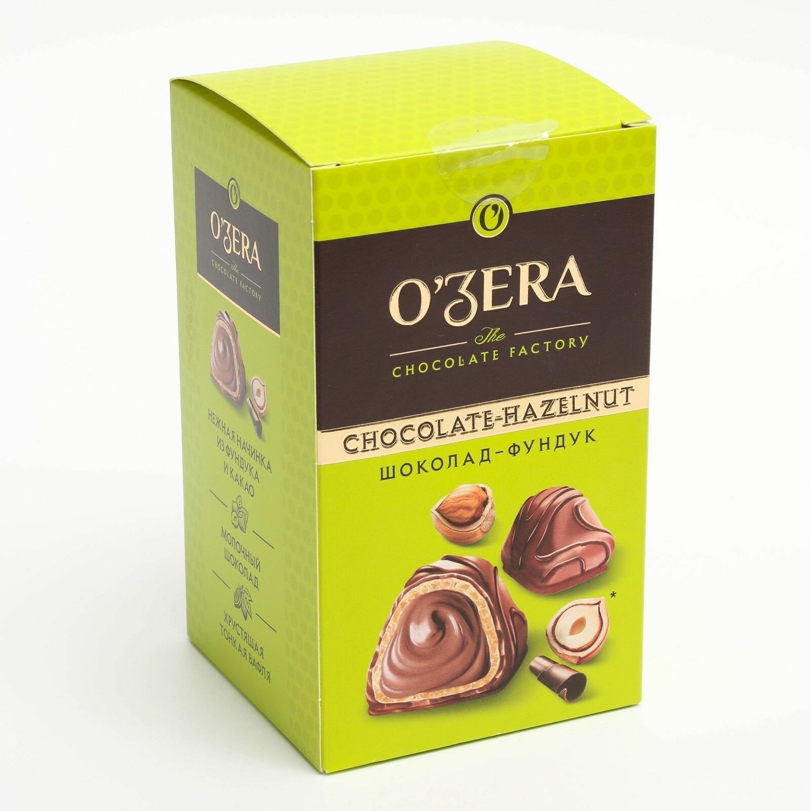 O'Zera Конфеты вафельные, с шоколадно-ореховой начинкой в молочном шоколаде, 150 гр.