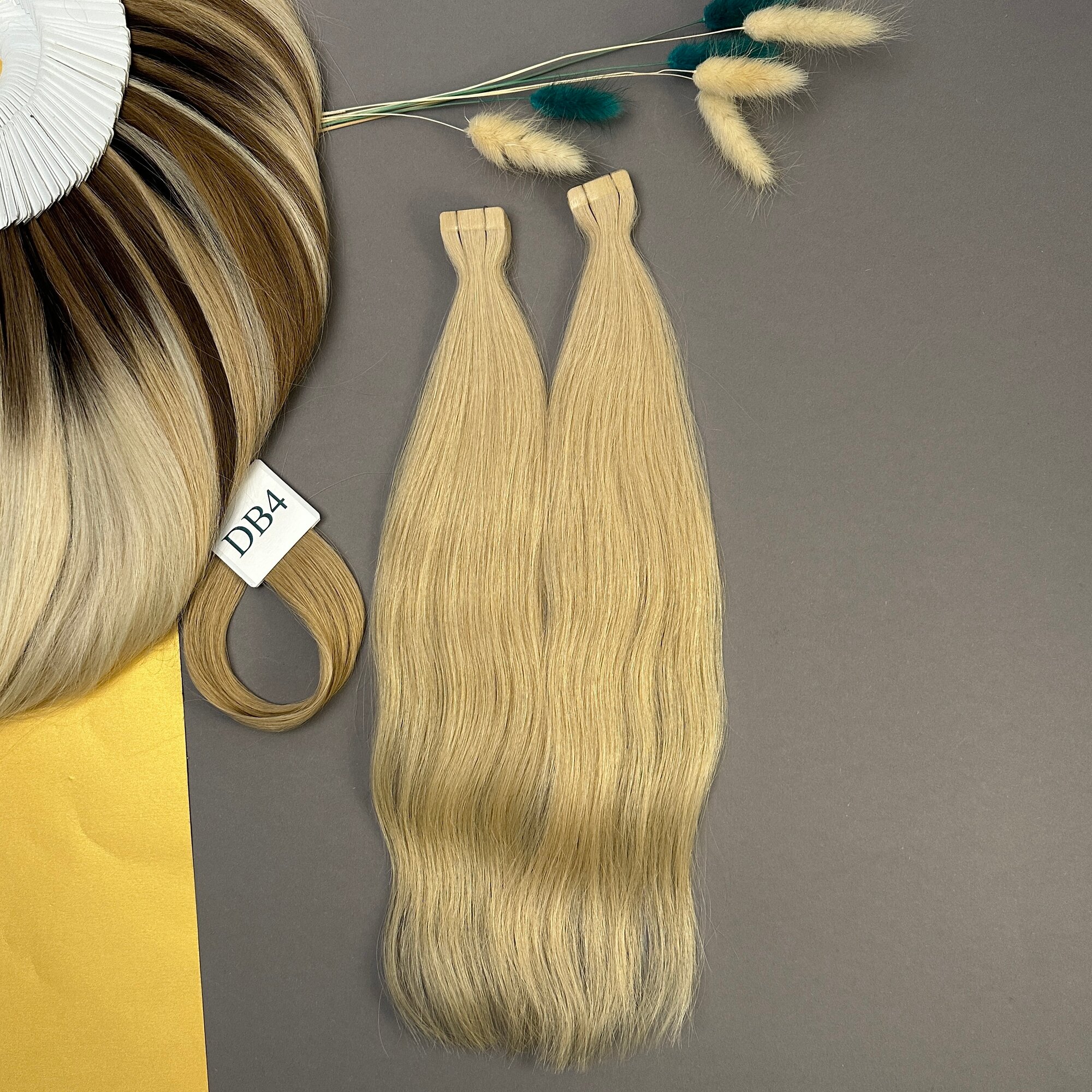 Волосы Belli Capelli славянские люкс на ленте 2,8см 30-35см №DB4 (20 лент)