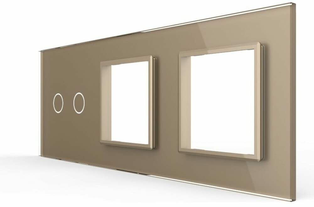 Панель livolo для сенсорного выключателя и двух розеток BB-C7-C2/SR/SR-13