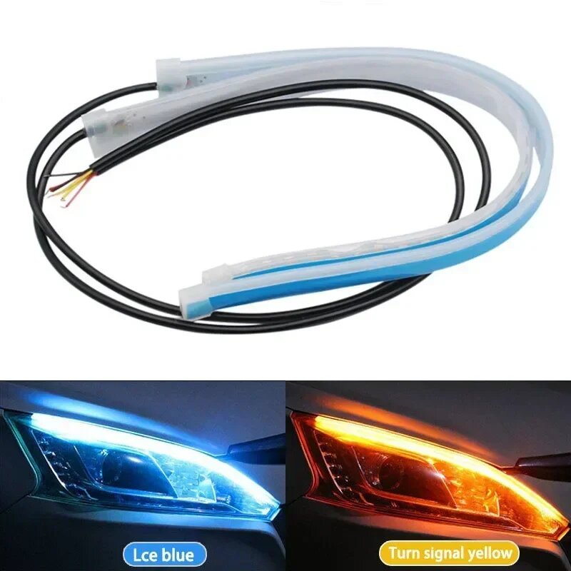 2 шт. LED DRL ленты Ice Blue to Yellow, 30 см