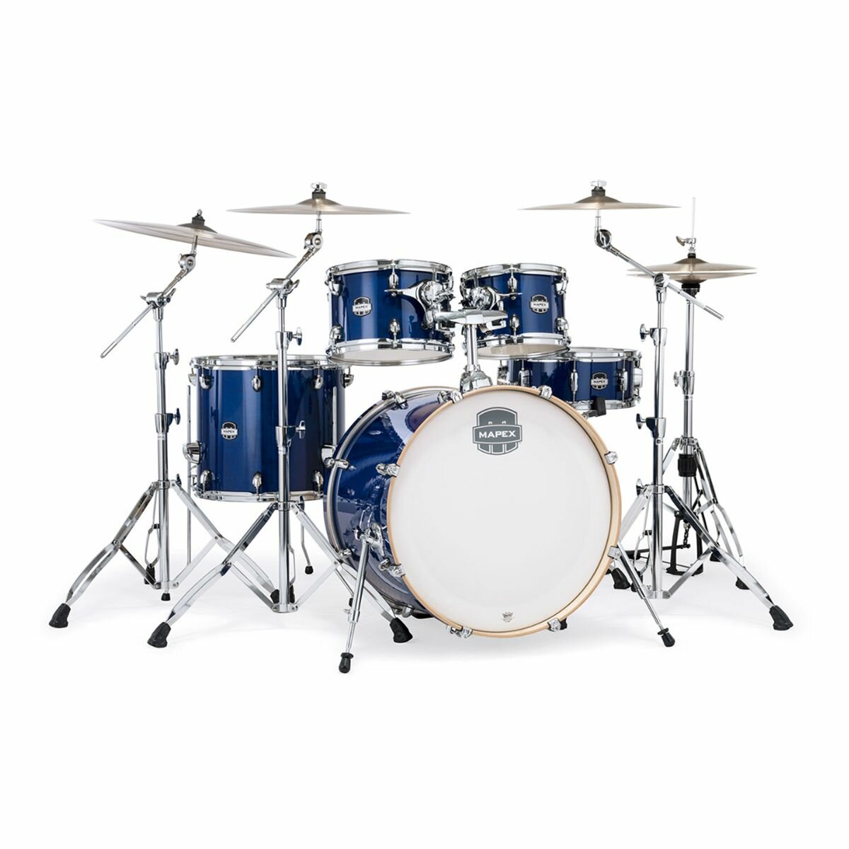 Mapex MM529SFOD Набор из 5-ти барабанов, Mars Maple series: BD2218, TT1007, TT1208, FT1614, SD1455, TH676, цвет Midnight Blue