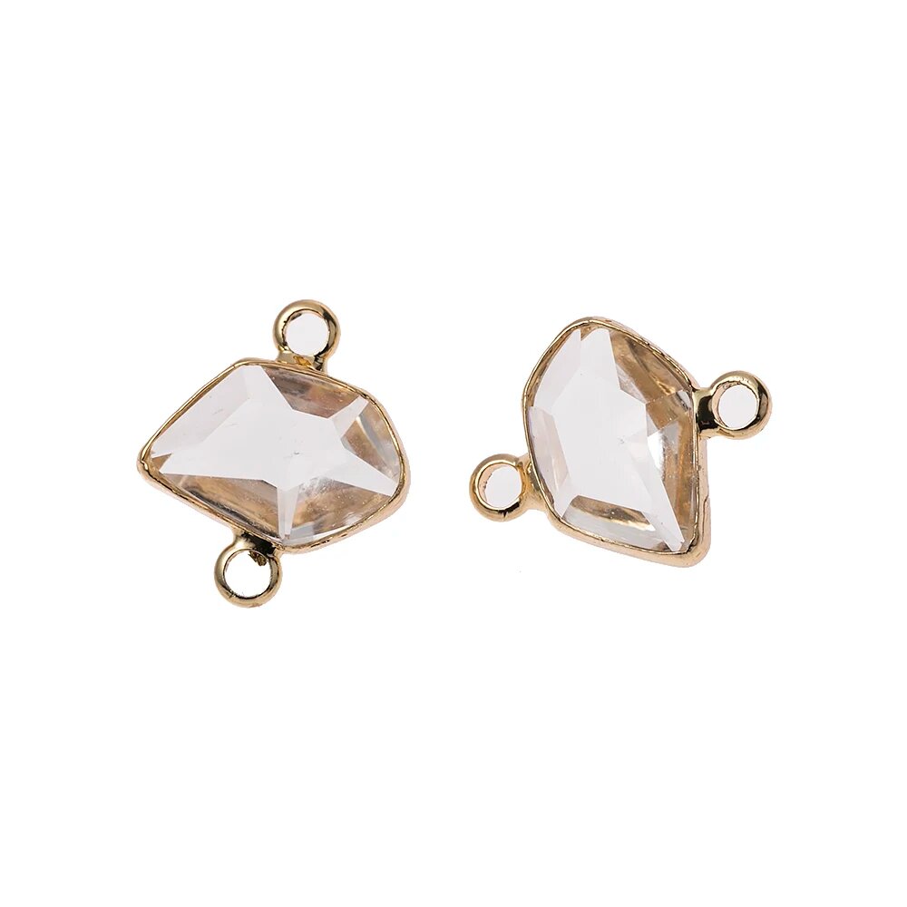 10 шт./лот, зеленый, синий, геометрическая форма, кристаллический разъем, поиск для изготовления ювелирных изделий, ожерелье ручной работы, браслет