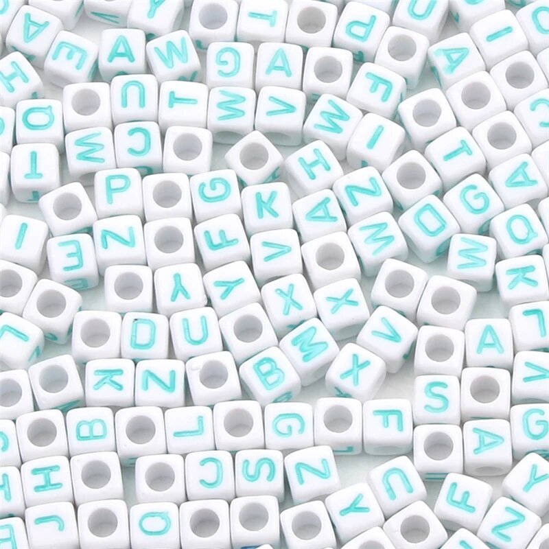 6x6 мм квадратные цветные прозрачные акриловые бусины с буквами цифровые сердечки свободные бусины для изготовления ювелирных изделий DIY ювелирные аксессуары