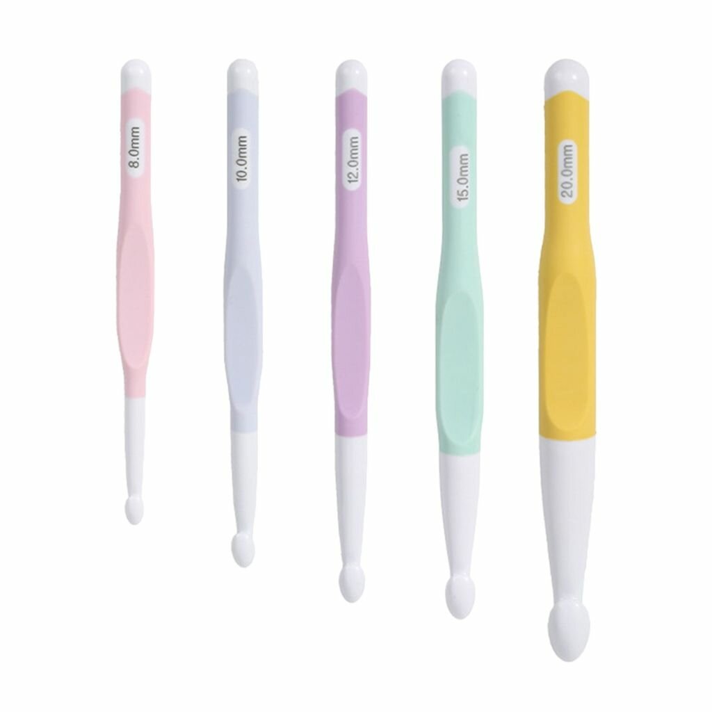 5 шт. 8/10/12/15/20 мм набор крючков для вязания пряжа вязальные иглы красочные ремесленного проекта
