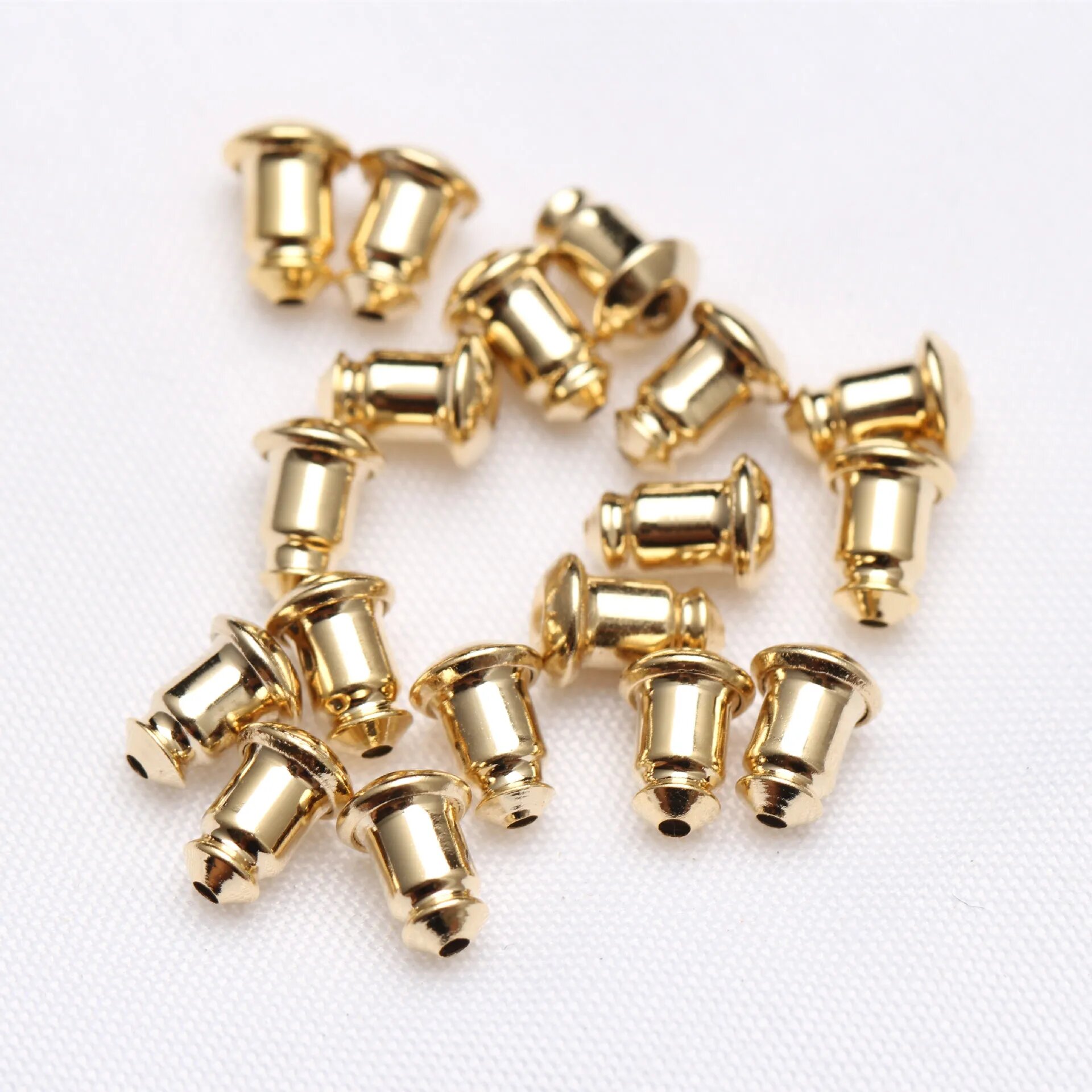 Заглушки для сережек-гвоздиков из силикона, 100 шт. 18K Gold Color