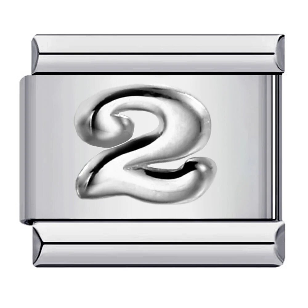 GEMOSA шармы цифры 0-9 из нержавеющей стали ICY705